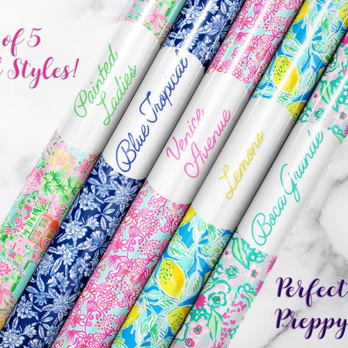 Preppy Wrapping Paper SET: Preppy SET 5 Sheets of Each 25 - Etsy