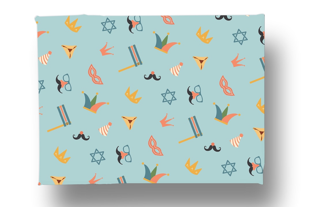 Purim Wrapping Paper: Cute Purim Design gift Wrap Birthday - Etsy