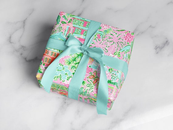Preppy Wrapping Paper: Painted Ladies gift Wrap Birthday | Etsy