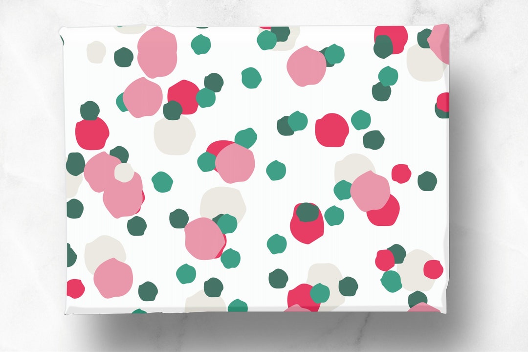 Christmas Wrapping Paper: Christmas Confetti gift Wrap, Birthday ...