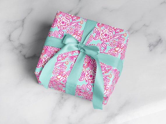 Preppy Wrapping Paper: Venice Avenue gift Wrap Birthday - Etsy