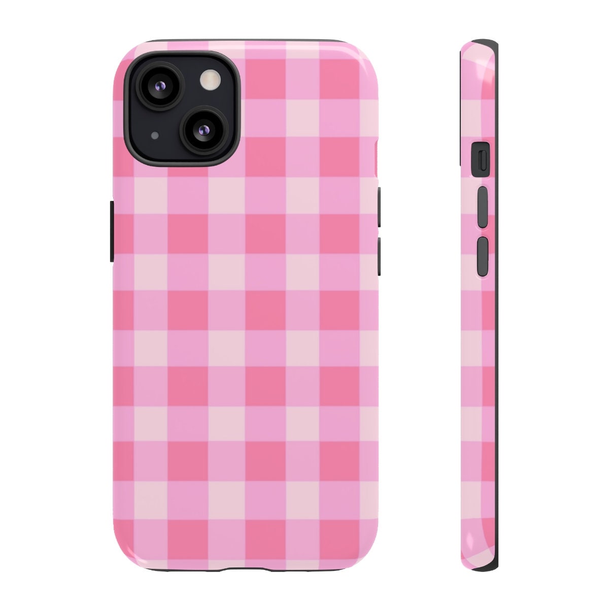 Preppy Phone Case: Pink Gingham - Etsy
