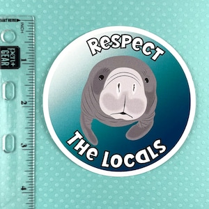 Manatee Sticker, Show Respect for Local Wildlife - Florida Decal ...
