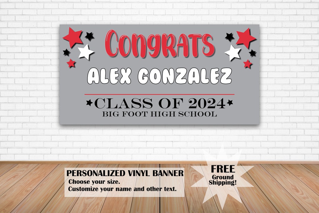 Class of 2024 Graduation Sign Banner, Personalized Graduation Party ...