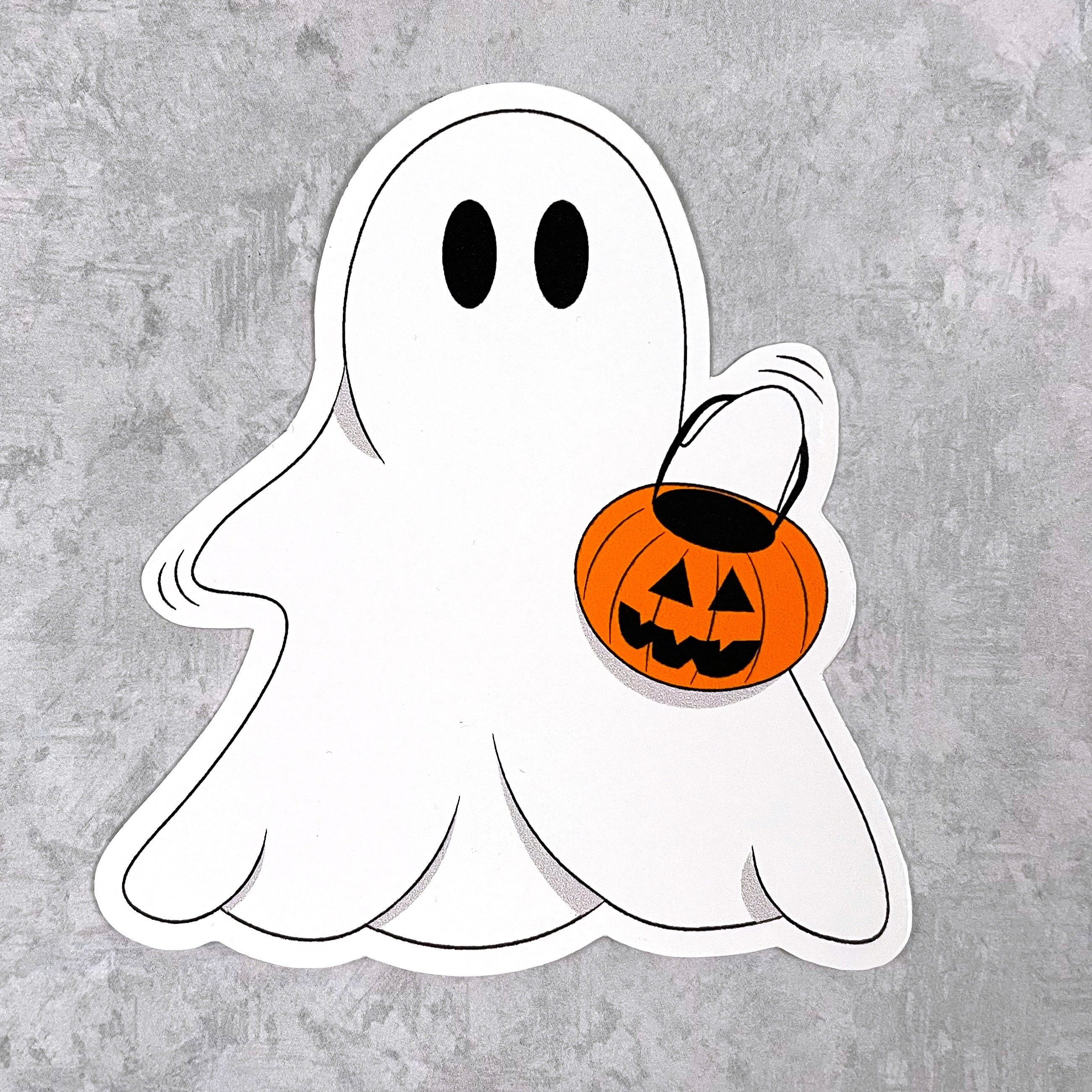 Spooky Ghost Sticker for Halloween, Cute Ghost Decal for Car Laptop ...