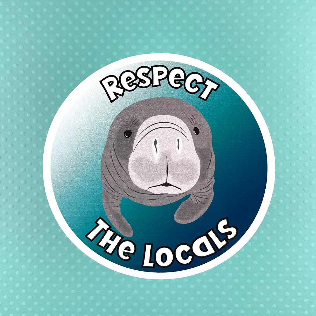 Manatee Sticker, Show Respect for Local Wildlife - Florida Decal ...