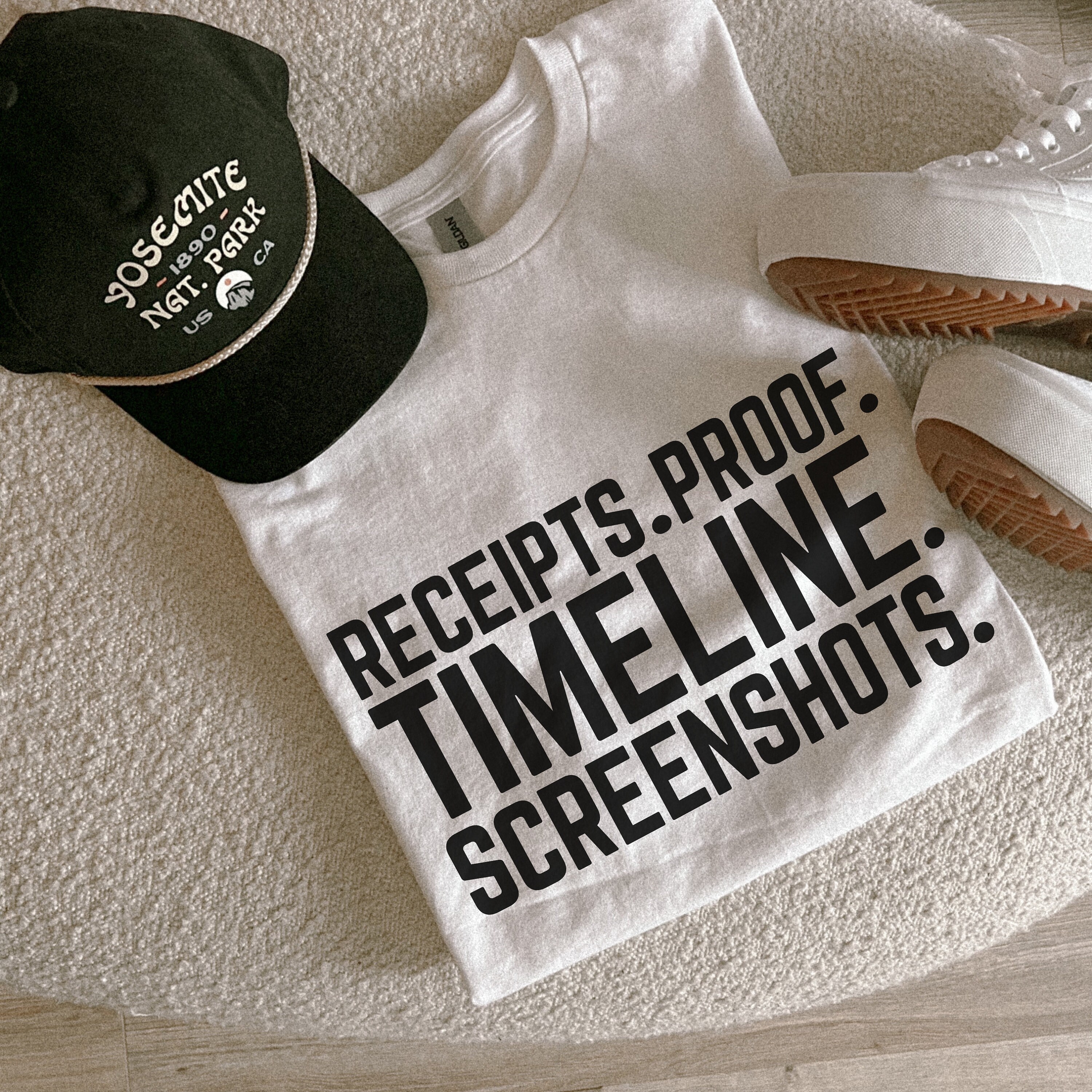 Receipts Proof Timeline Screenshots Cotton Tee - Etsy