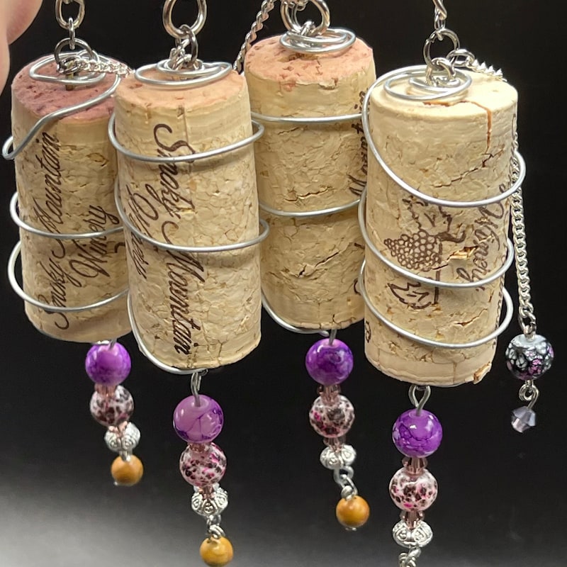 Wine Cork Keychain - Etsy