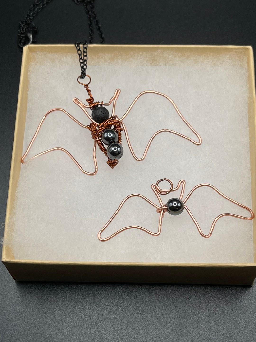 Copper Wire Wrapped Bat Pendant - Etsy