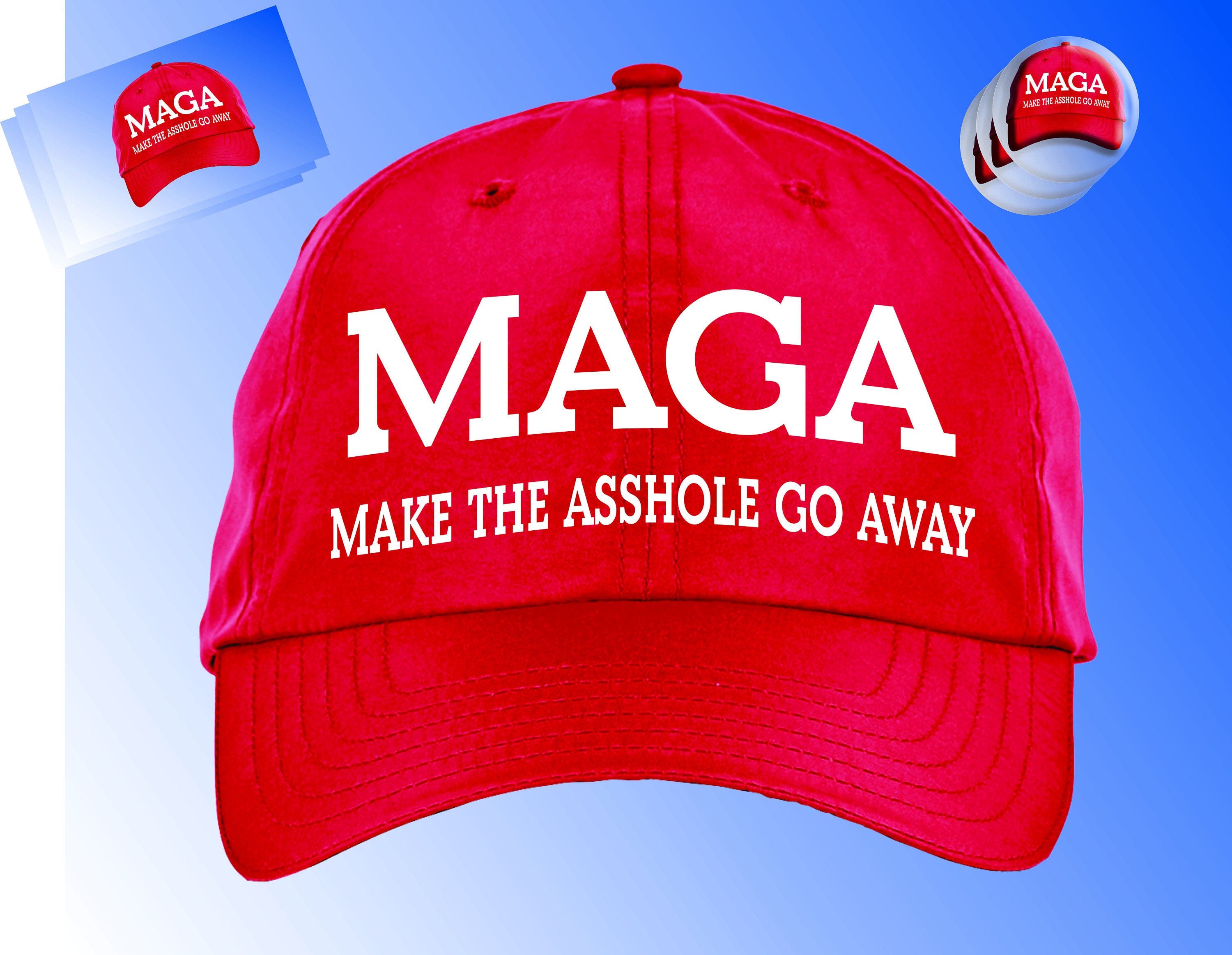 Our maga Yard Sign Includes 3 FREE Stickers and 3 FREE Pin Back Buttons ...