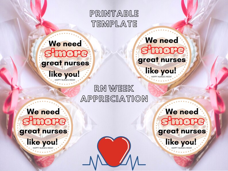 Nurses Week Appreciation Gift Template & Printable, RN Week, S'more ...