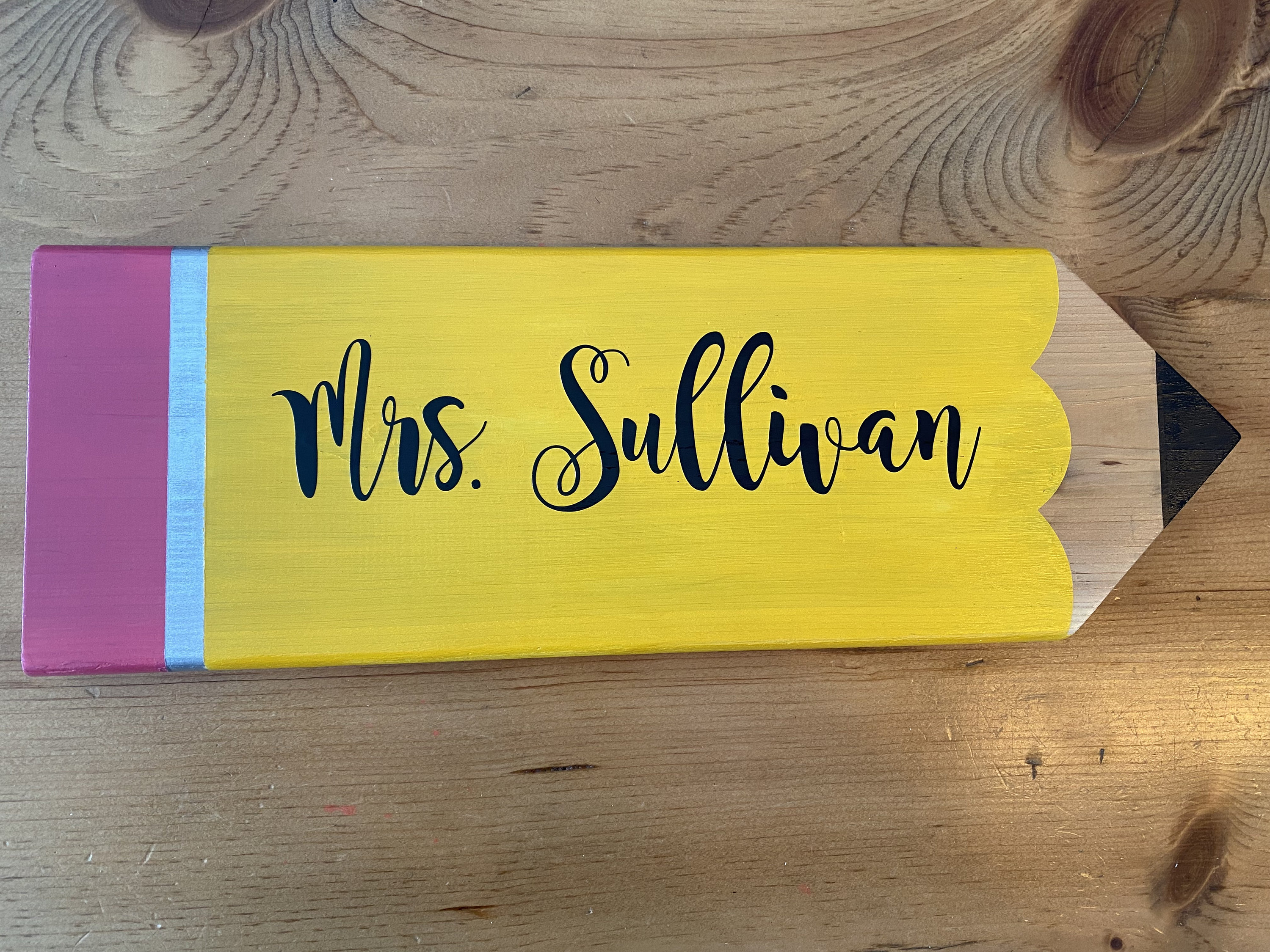Teacher Pencil Name Sign - Etsy
