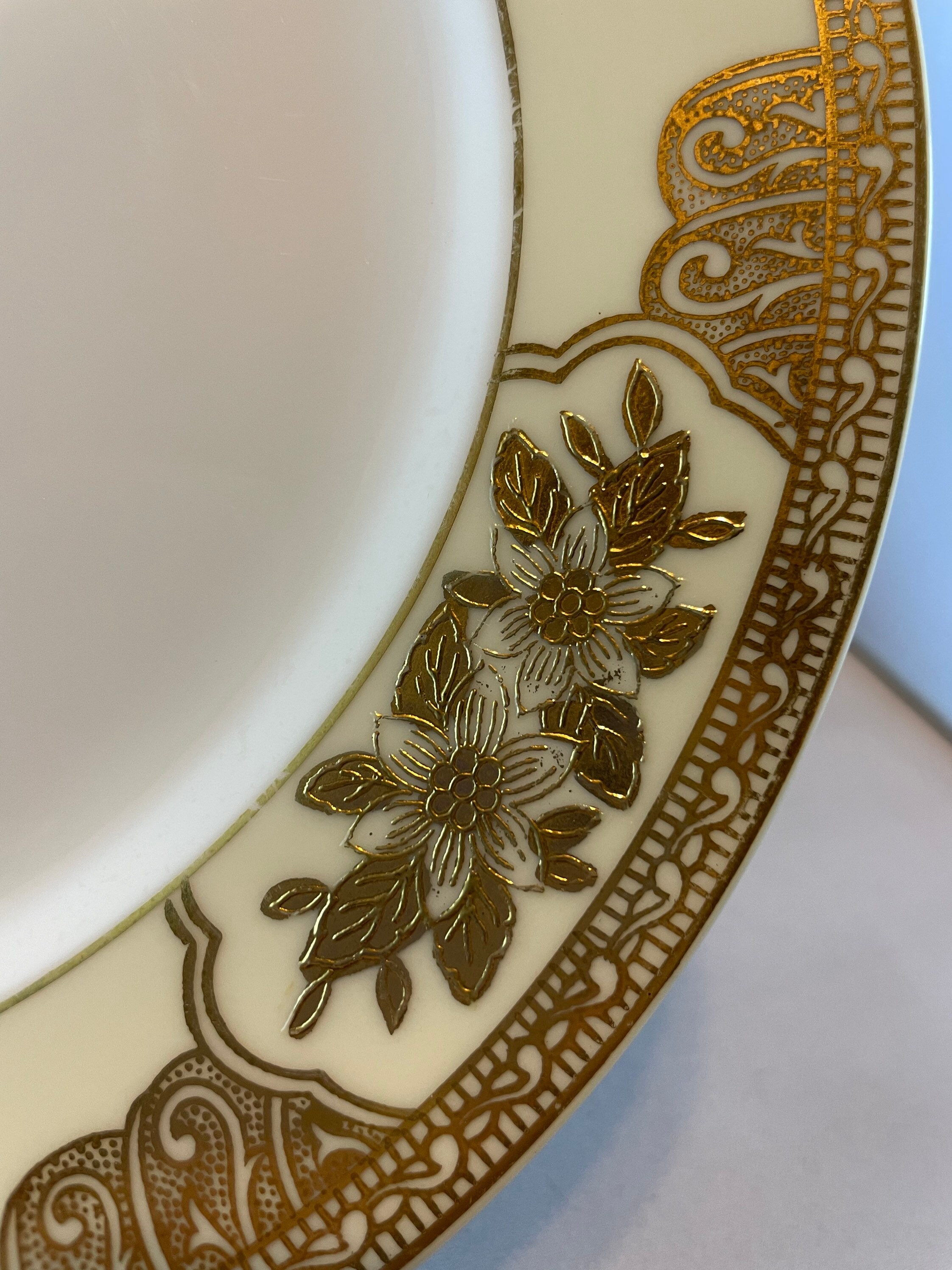 Set of 2 Noritake Hand Painted Gold Filigree Plates - Etsy
