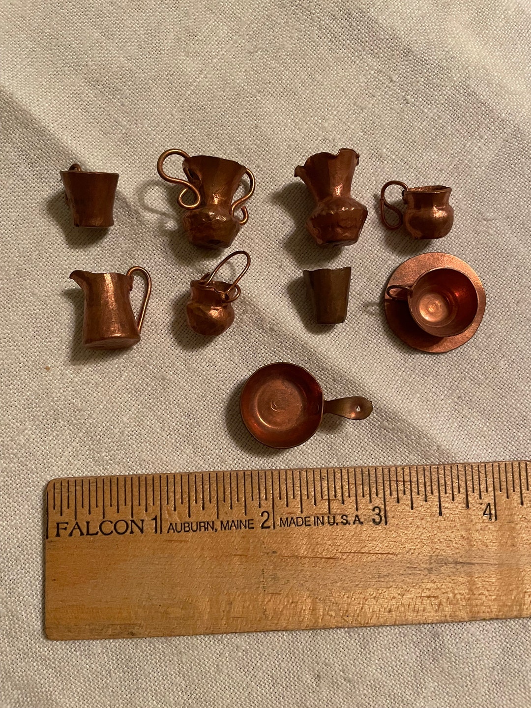 Miniature Copper Doll House Vases Cups Kitchen Pans - Etsy