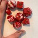 Visceral | Full-set Red White Polyhedral Dice for Ttrpgs - Etsy