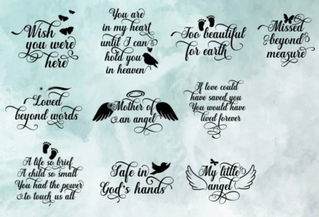 In Loving Memory SVG Bundle 70 Graphics for Cricut Silhouette ...