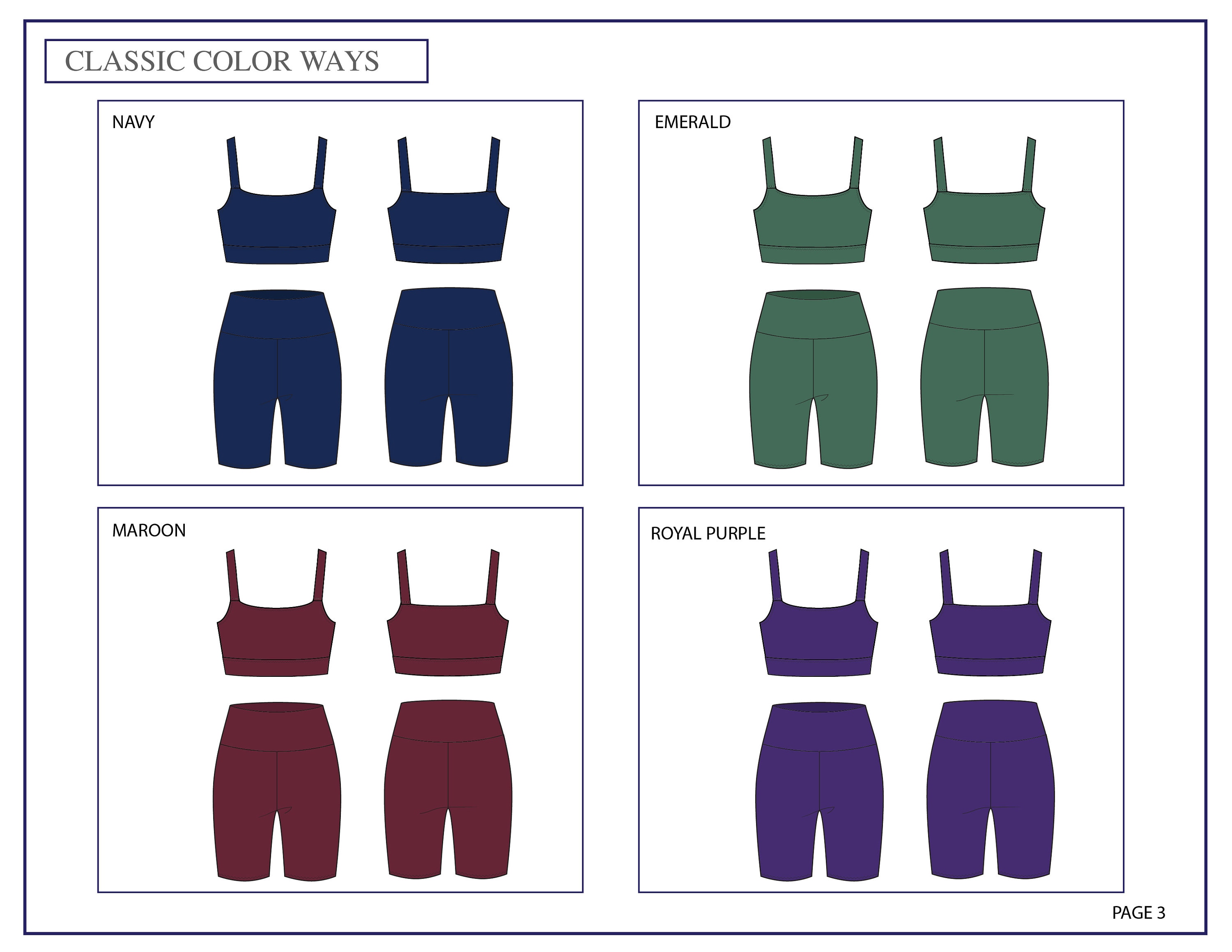 Fashion CAD Technical Flat Drawing for Activewear Bralette Set - Etsy