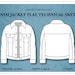 Fashion CAD Technical Flat Drawing of Unisex Denim Jacket - Etsy