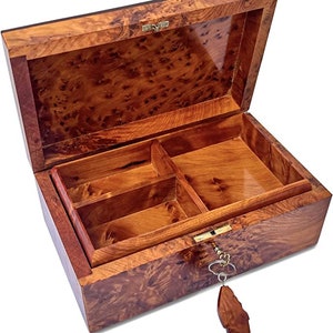 Rustic Handcarved Wooden Box With Hinged Lid Multipurpose Keepsake ...