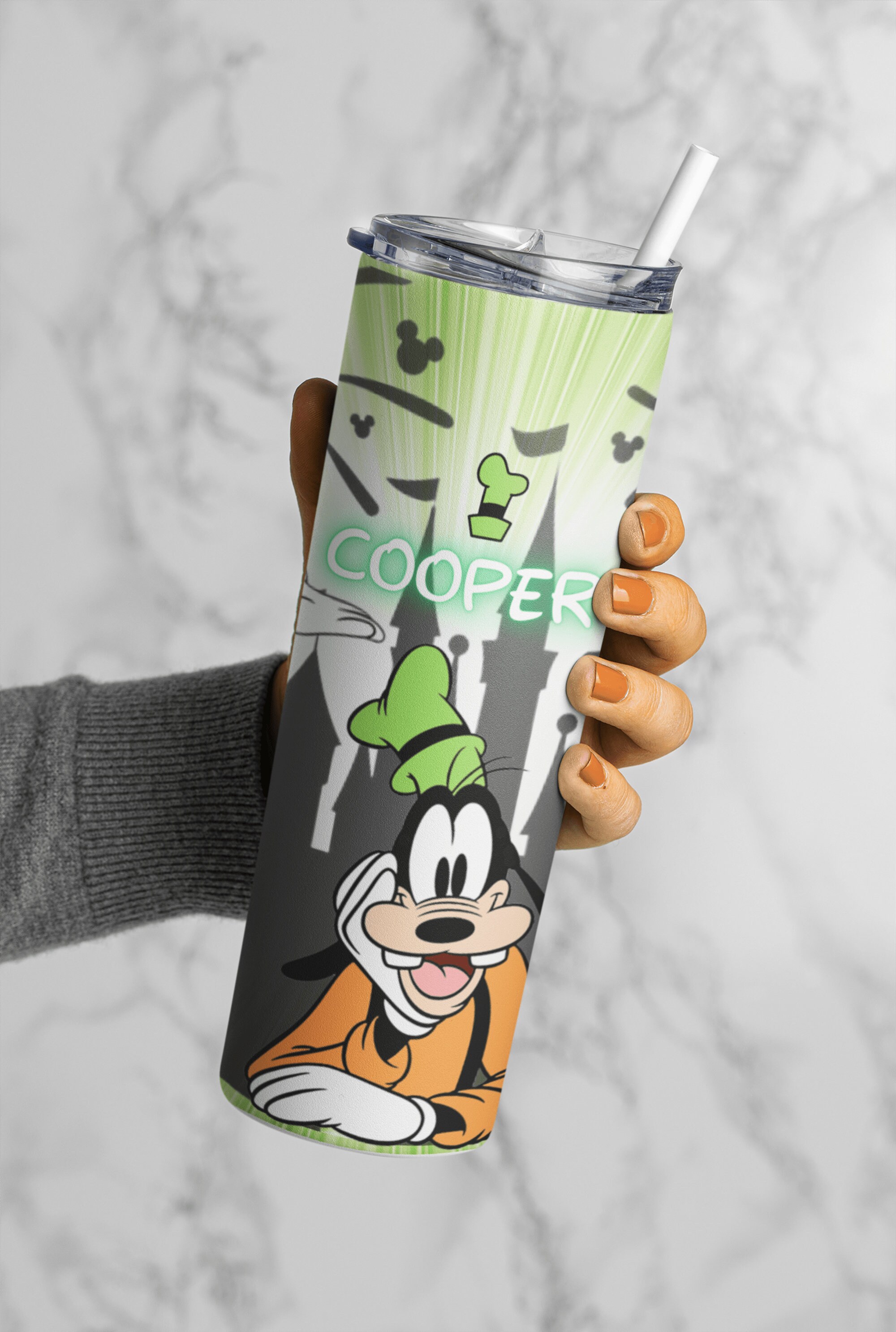 Vaso Disney Goofy Personalizado, Vaso Disney Personalizado, Vaso Flaco De 20 Oz, Goofy - Etsy