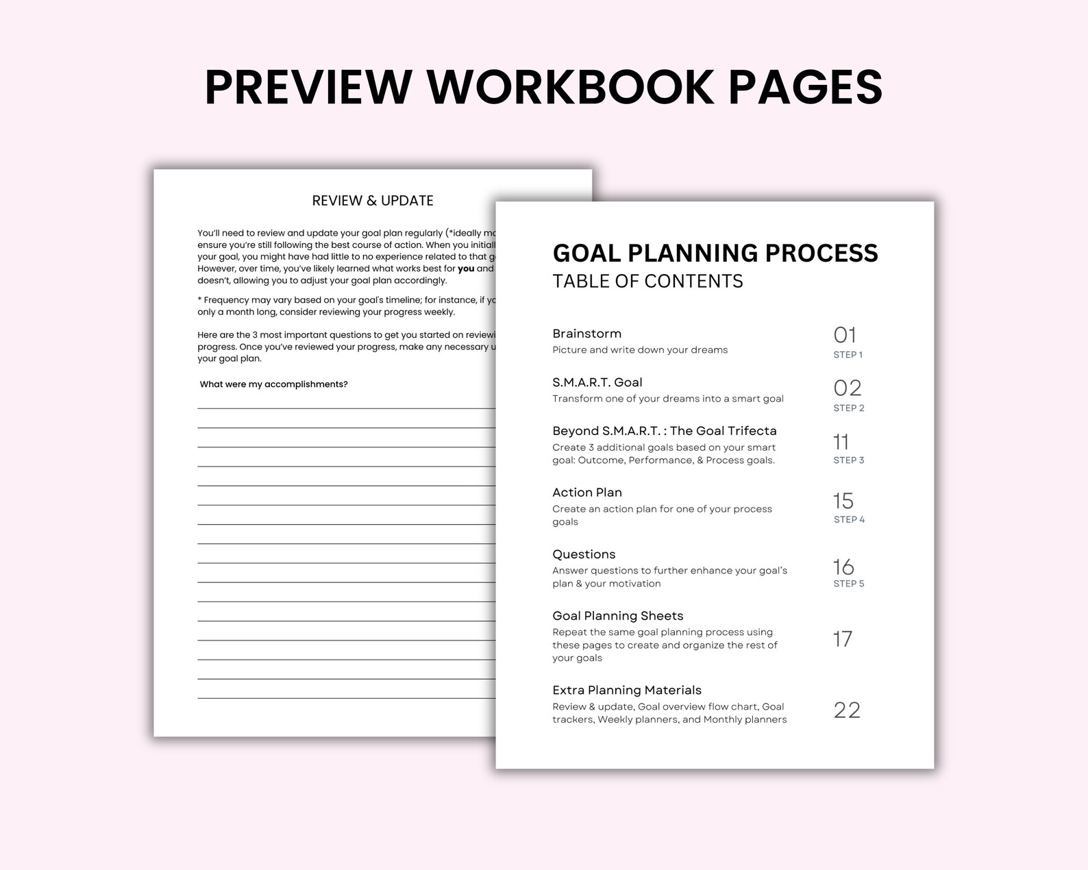 Goal Planning Workbook, Back to School, School Must Haves, Academic ...