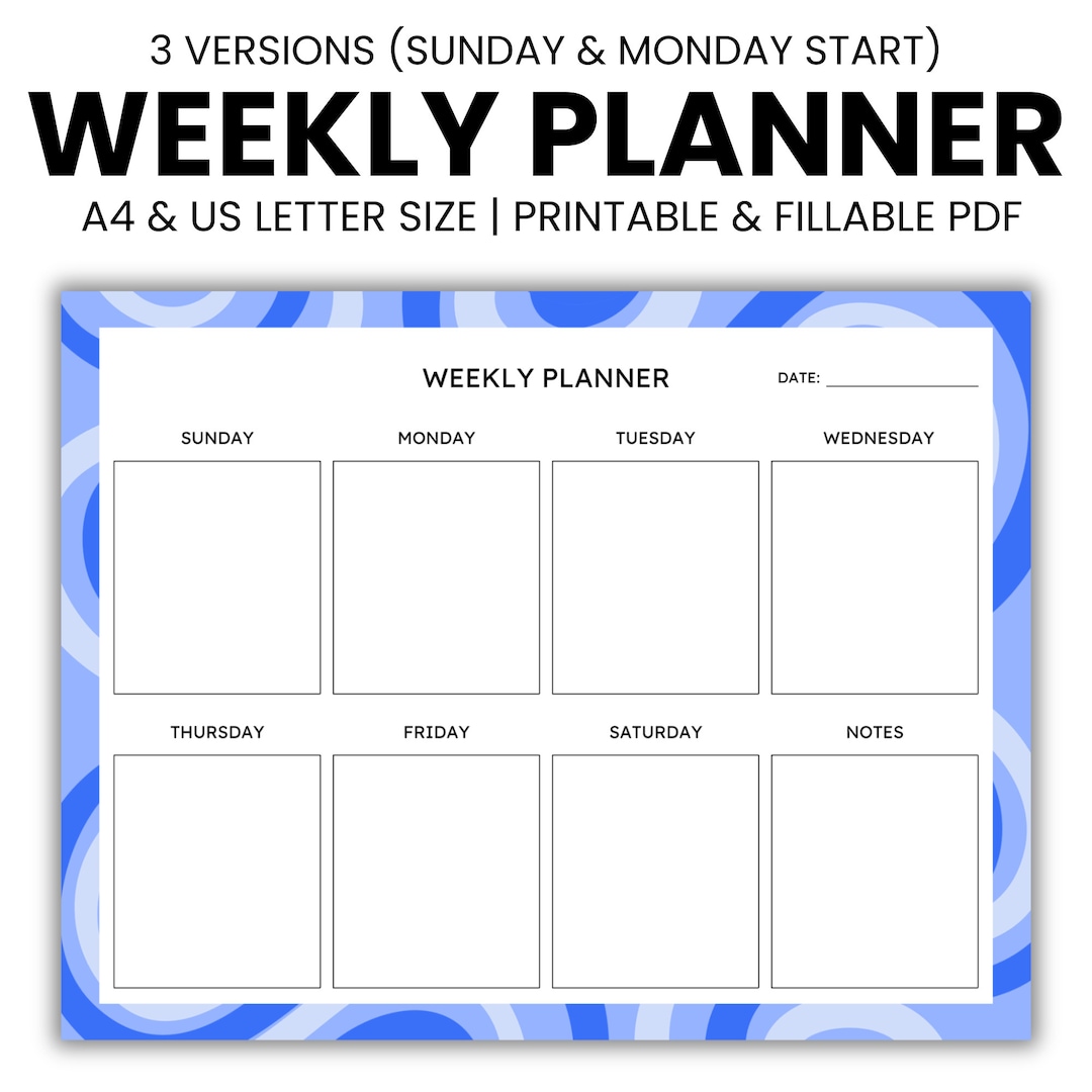 Weekly Planner | Cute Weekly Planner | Weekly Planner Printable ...