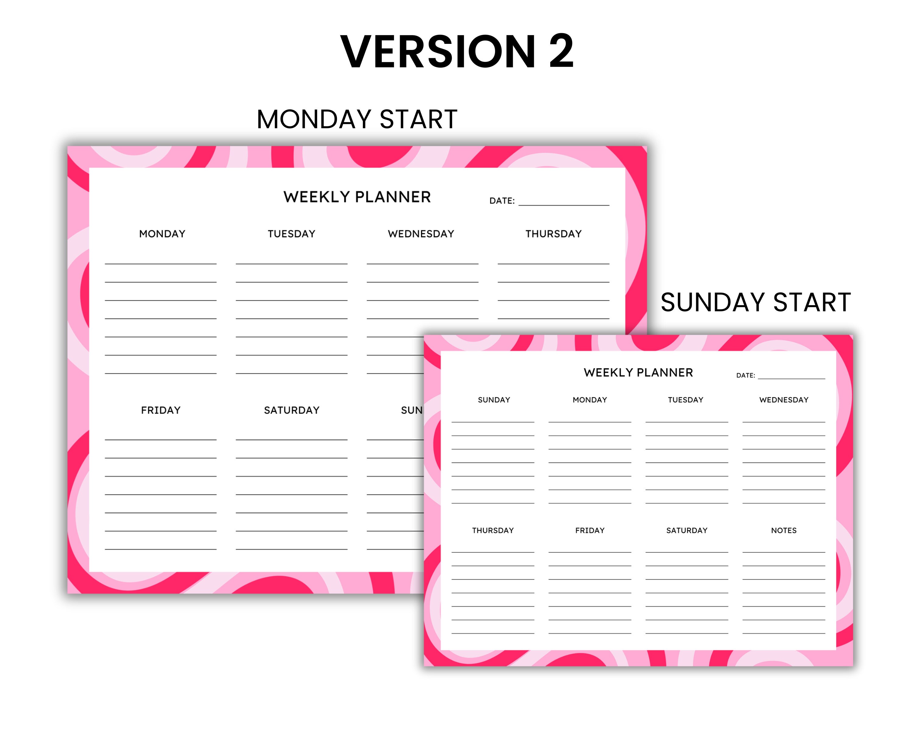 Weekly Planner Cute Weekly Planner Weekly Planner Printable Weekly ...