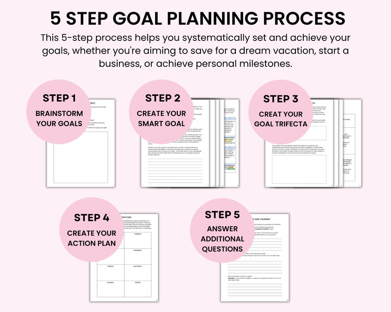 Goal Planning Workbook, Goal Planner, SMART Goals, Personal Growth ...