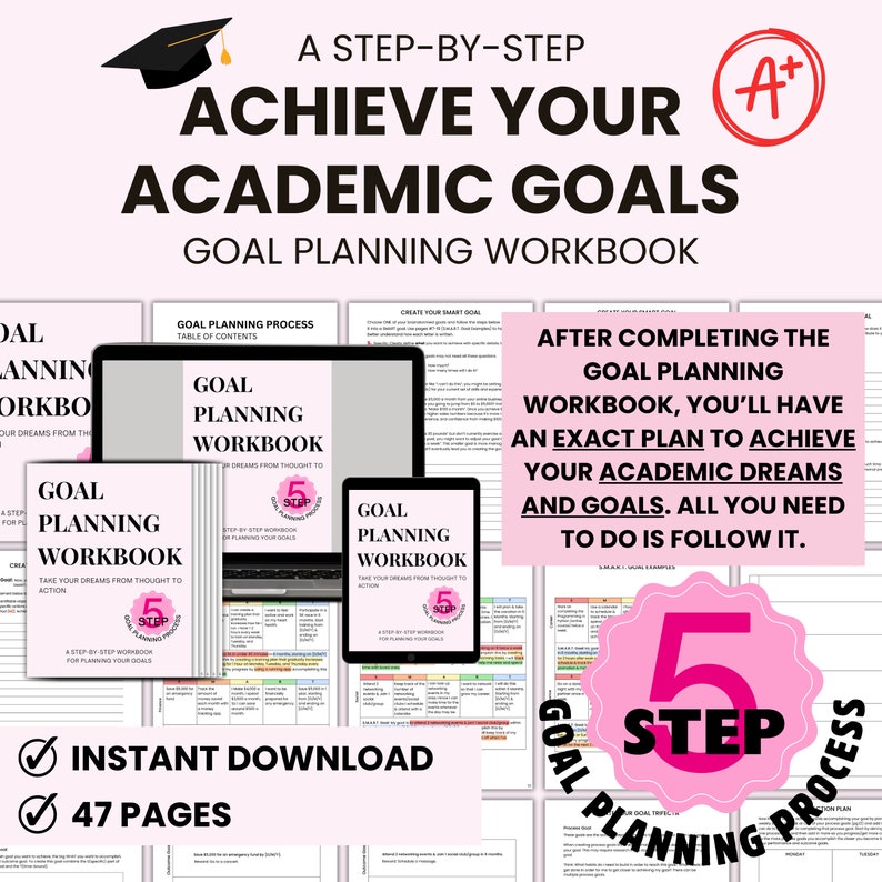 Goal Planning Workbook, Back to School, School Must Haves, Academic ...