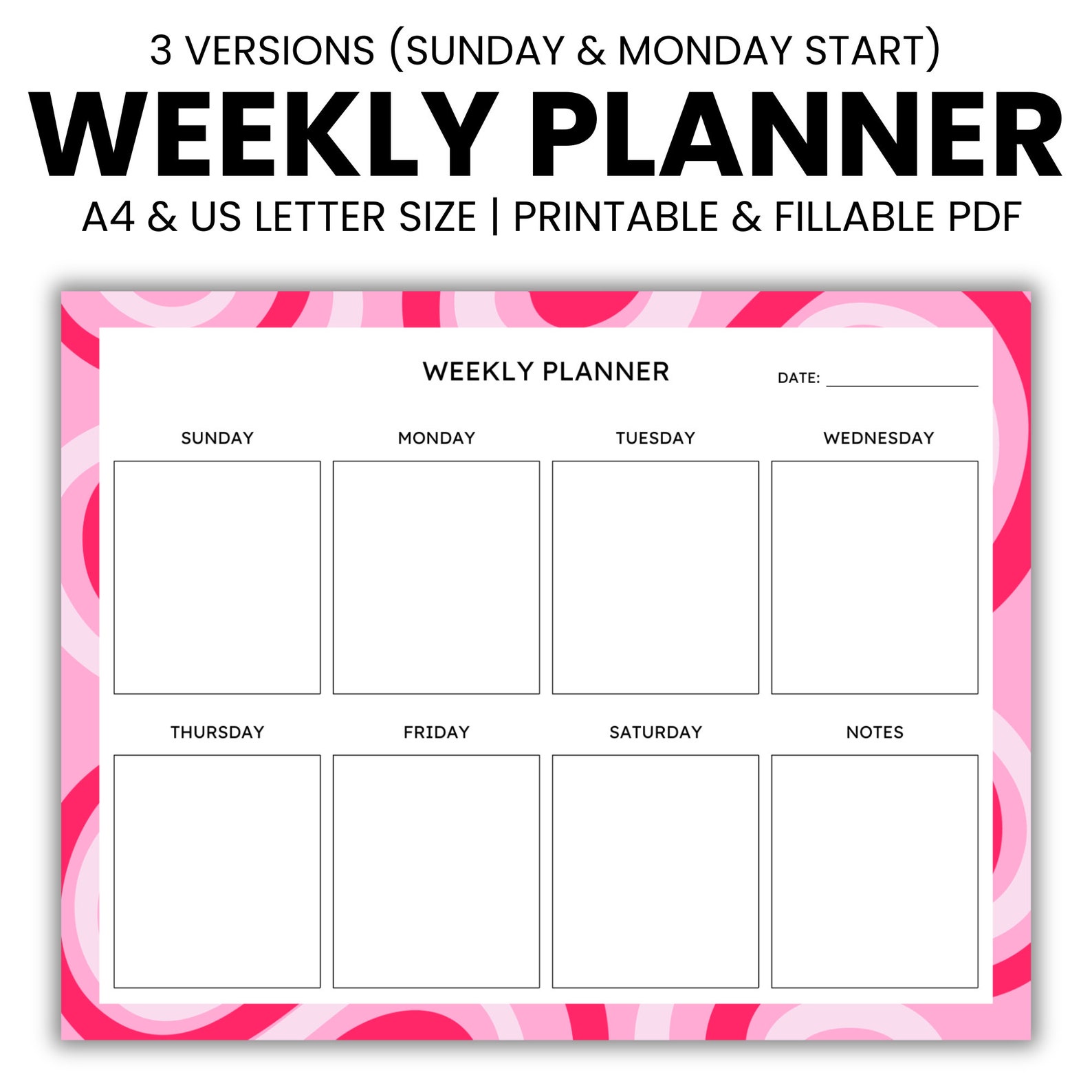 Weekly Planner | Cute Weekly Planner | Weekly Planner Printable ...