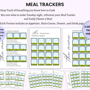 Editable Meal Tracker, Meal Tracker, Meal Organizer, Meal Planner ...