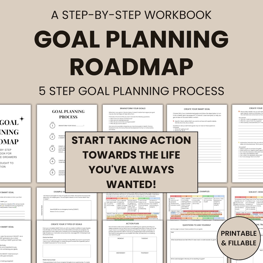 Goal Planning Roadmap Goal Planning Workbook Goal Planner Goal Planning Goal Setting Guide Goal ...