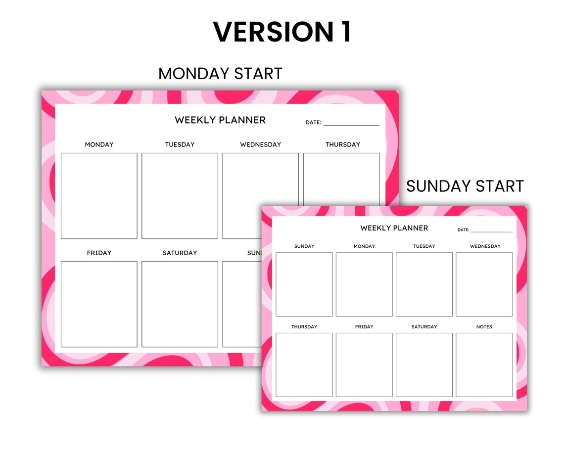 Weekly Planner Cute Weekly Planner Weekly Planner Printable Weekly ...