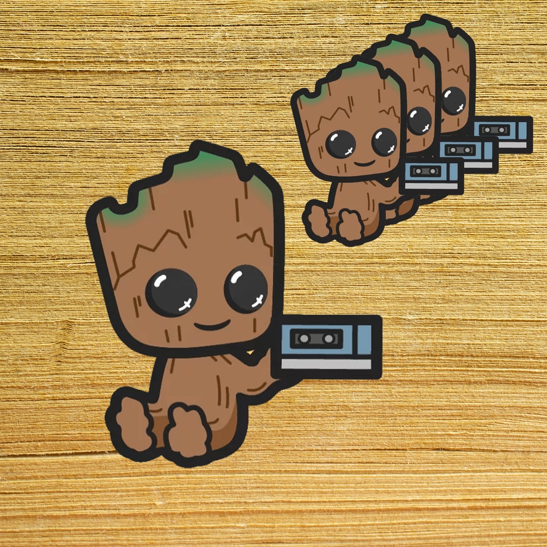 Marvel Chibi Groot Sticker Marvel Chibi Groot Sticker Funny - Etsy