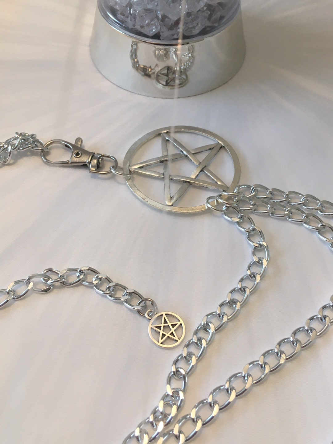 Pentagram Layered Chain Belt: Gothic Punk Fashion Accessory - Etsy