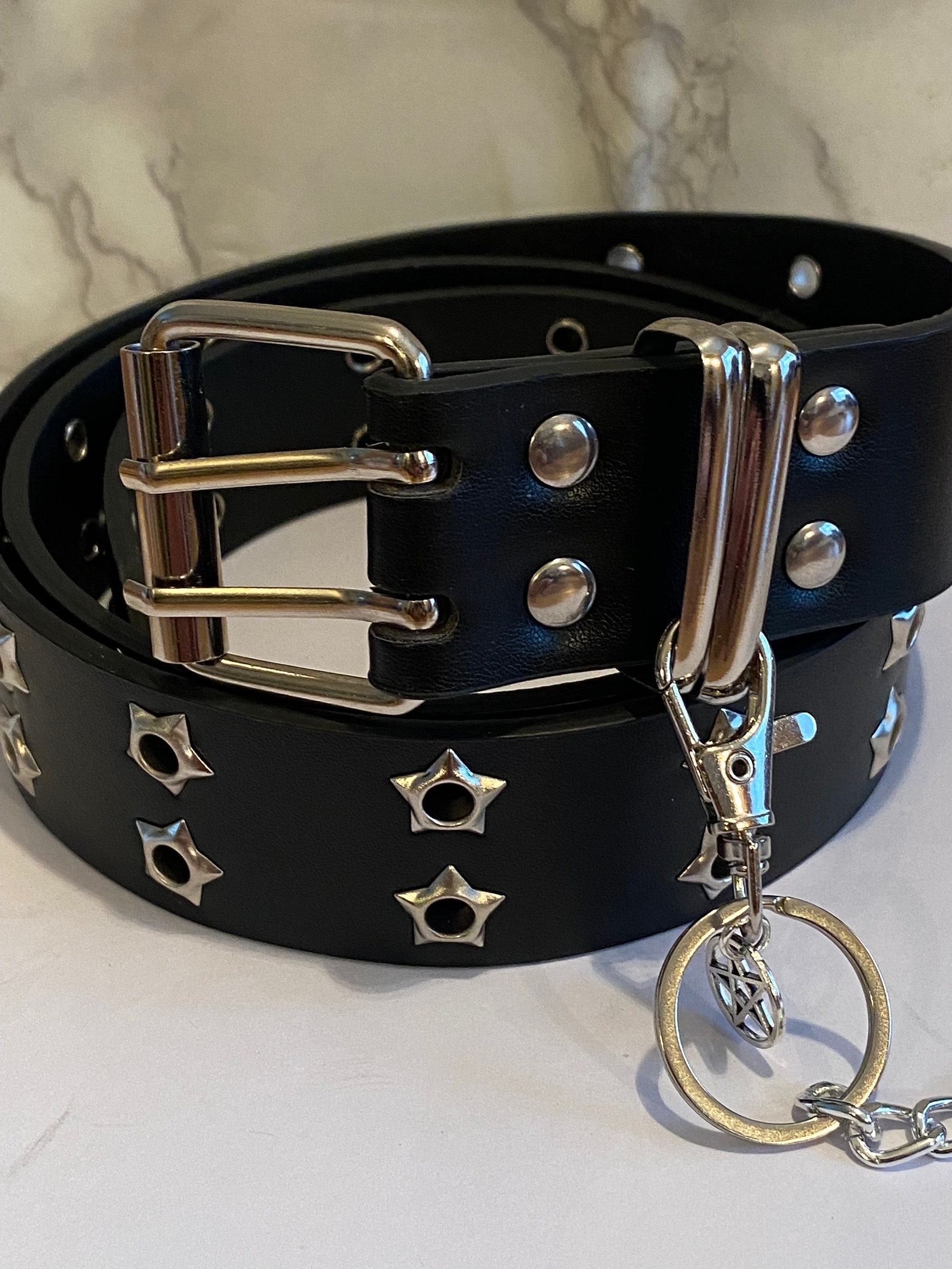 Metal Grommets Belt, Punk, Gothic, Emo, Motorbiker, Rocker Belt ...