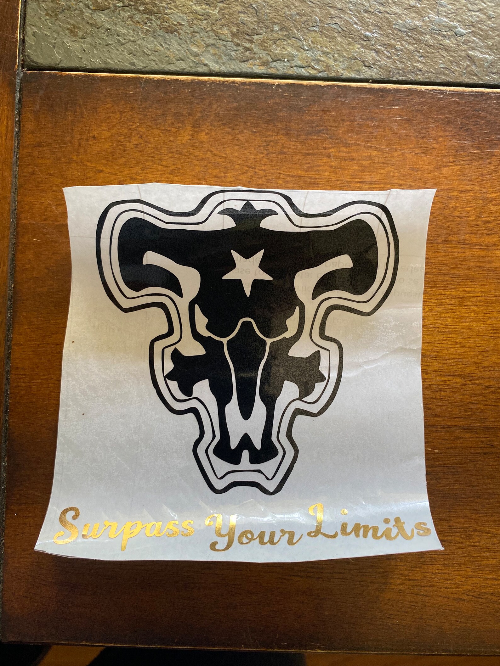 Svg Anime Vinyl Sticker, Anime Surpass Your Limits Sticker, Black Bull ...