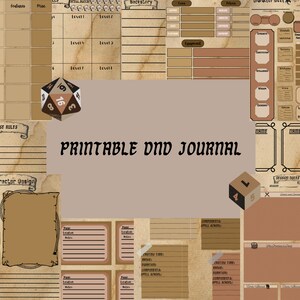 Printable Dnd Character Journal, DND Character Sheet With Spell Cards ...