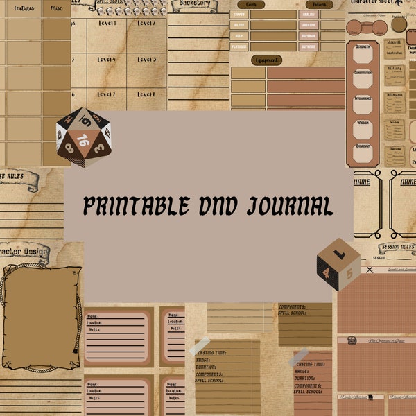 Dnd Character Journal - Etsy