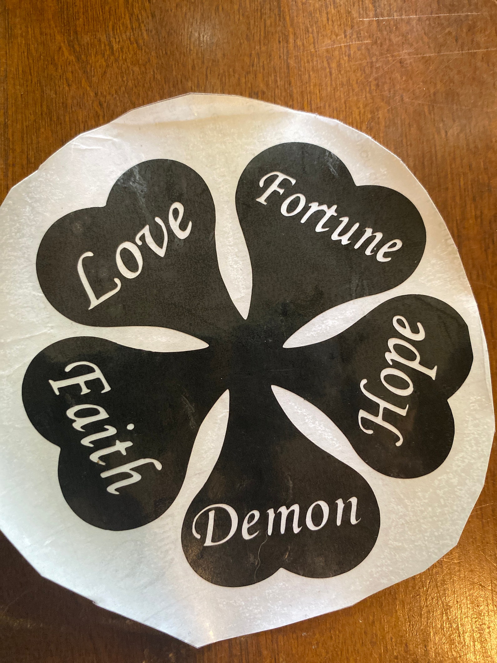 SVG Five Leaf Clover Anime Vinyl Sticker, Anime Car Sticker, Demon Five ...