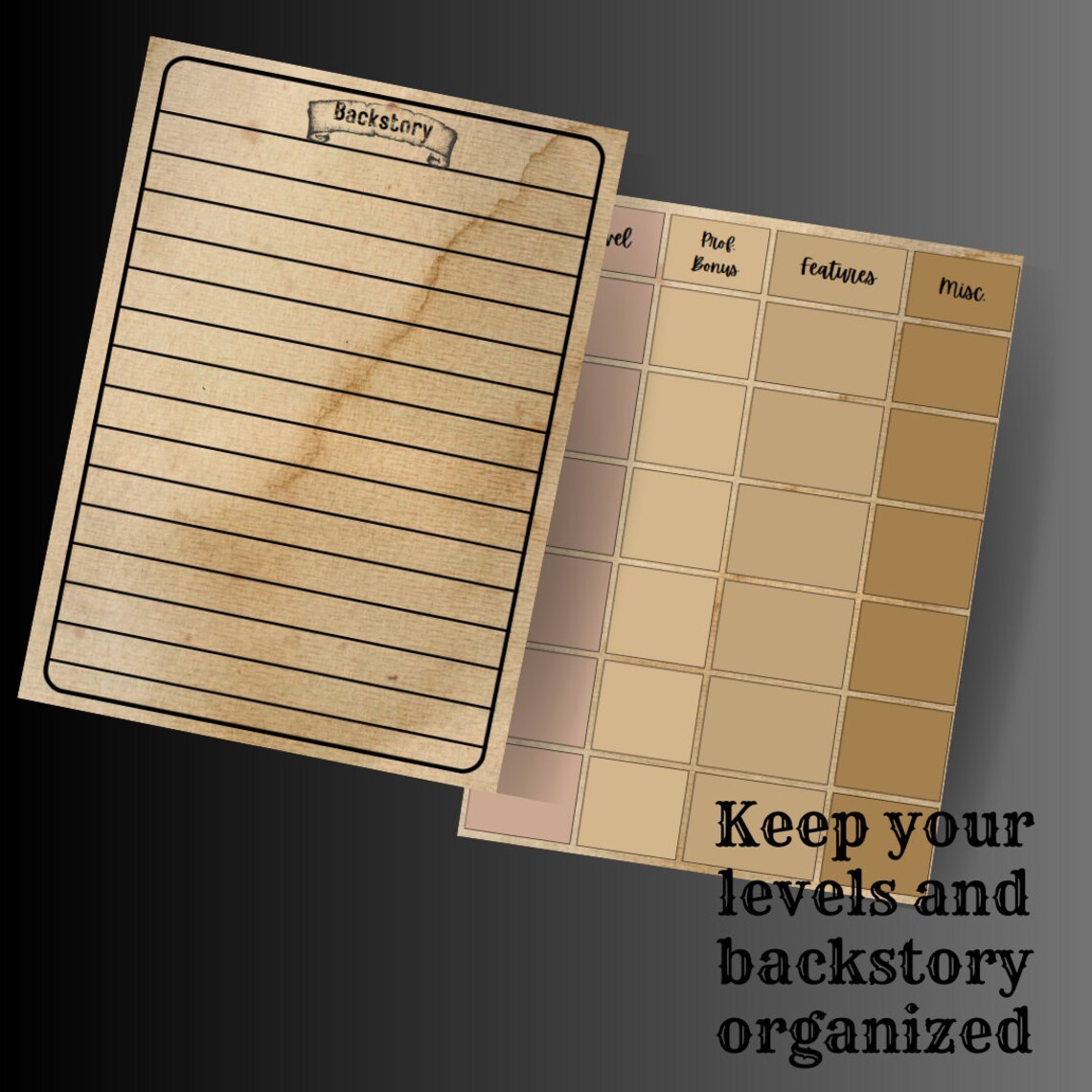 Printable Dnd Character Journal, DND Character Sheet With Spell Cards ...