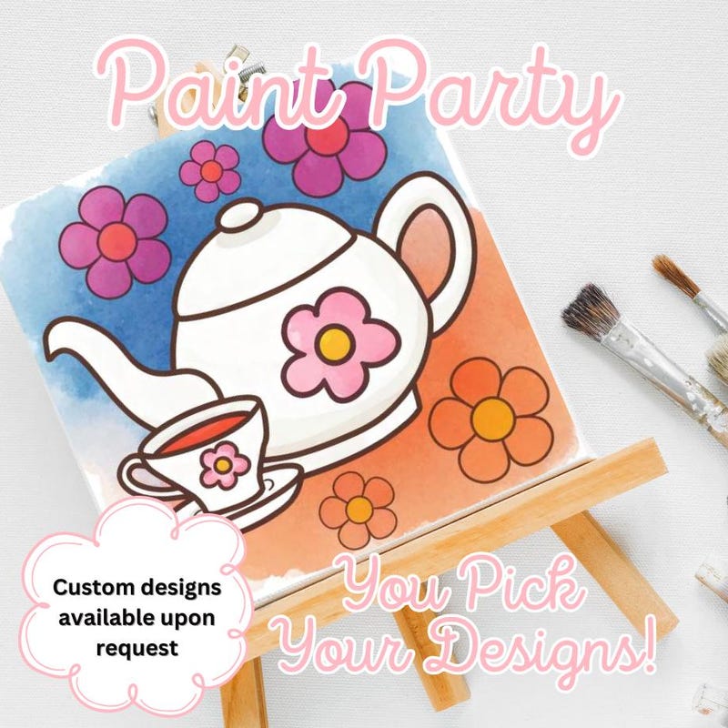 Painted Tea Pot - Etsy