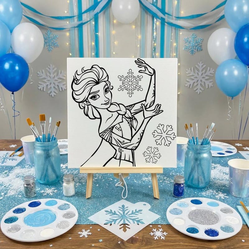 Frozen Premade Canvas - Etsy