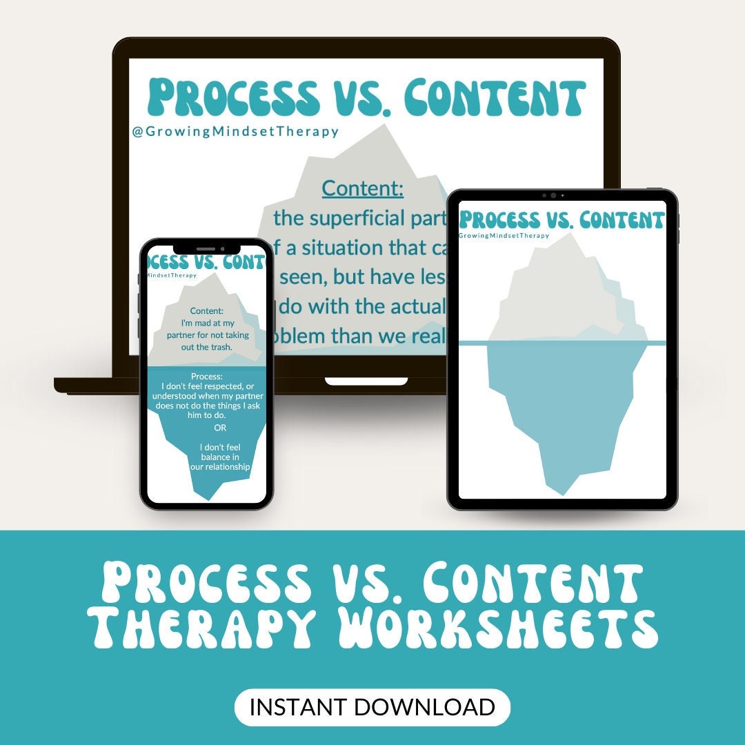 Process Vs. Content: Digging Deeper in Therapy Topics - Etsy