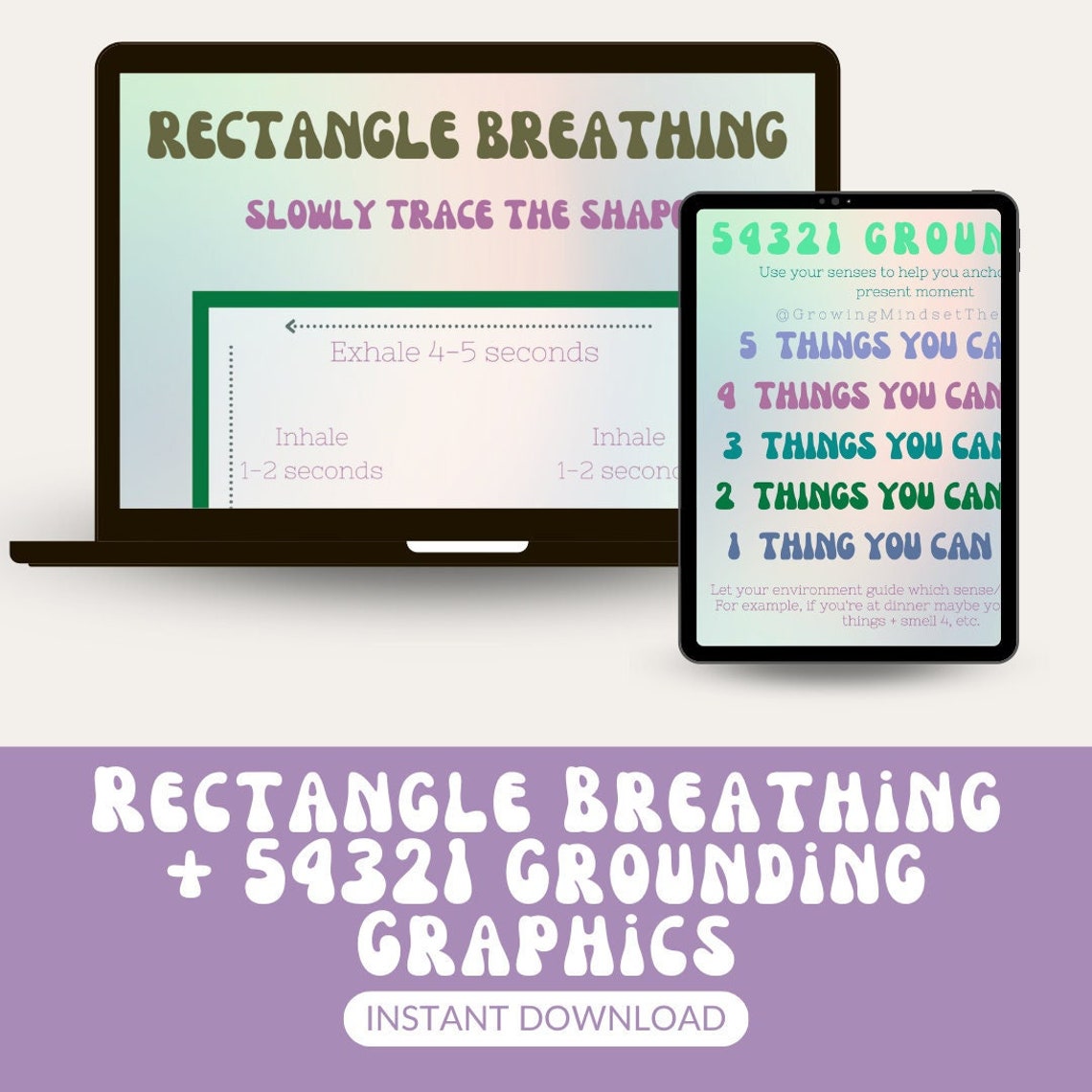 Rectangle Breathing Coping Skill Therapy Card/worksheet - Etsy