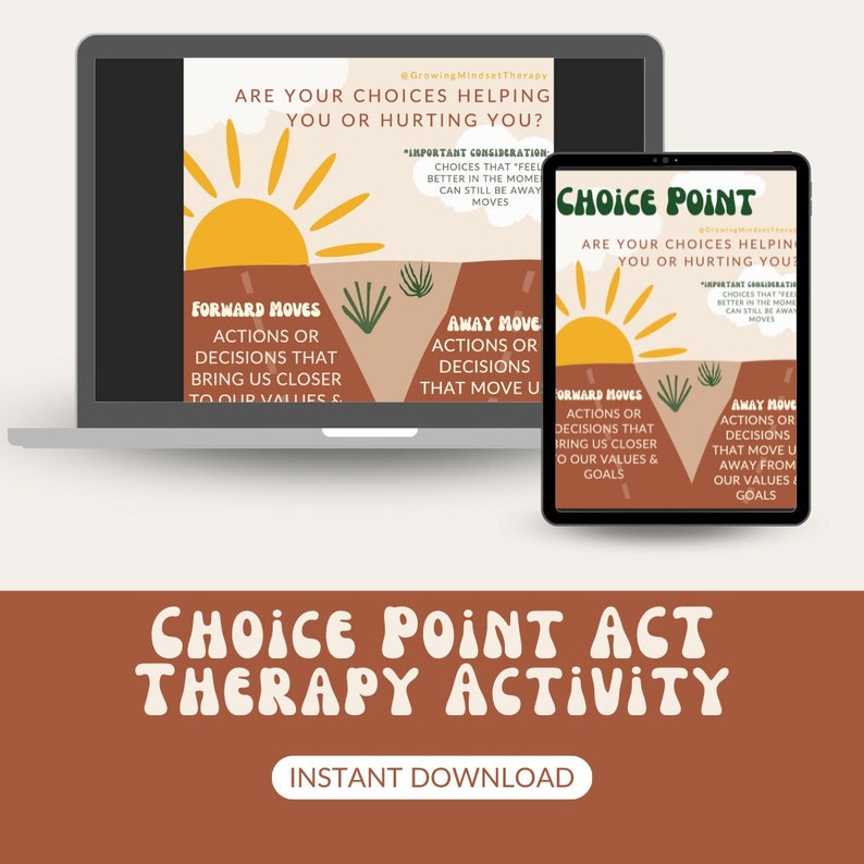 Choice Point ACT Goals Therapy Worksheet - Etsy