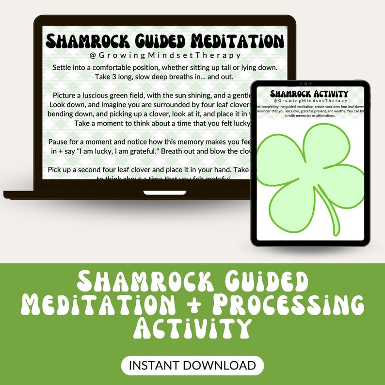 St Patricks Day Shamrock Counseling Activity - Etsy