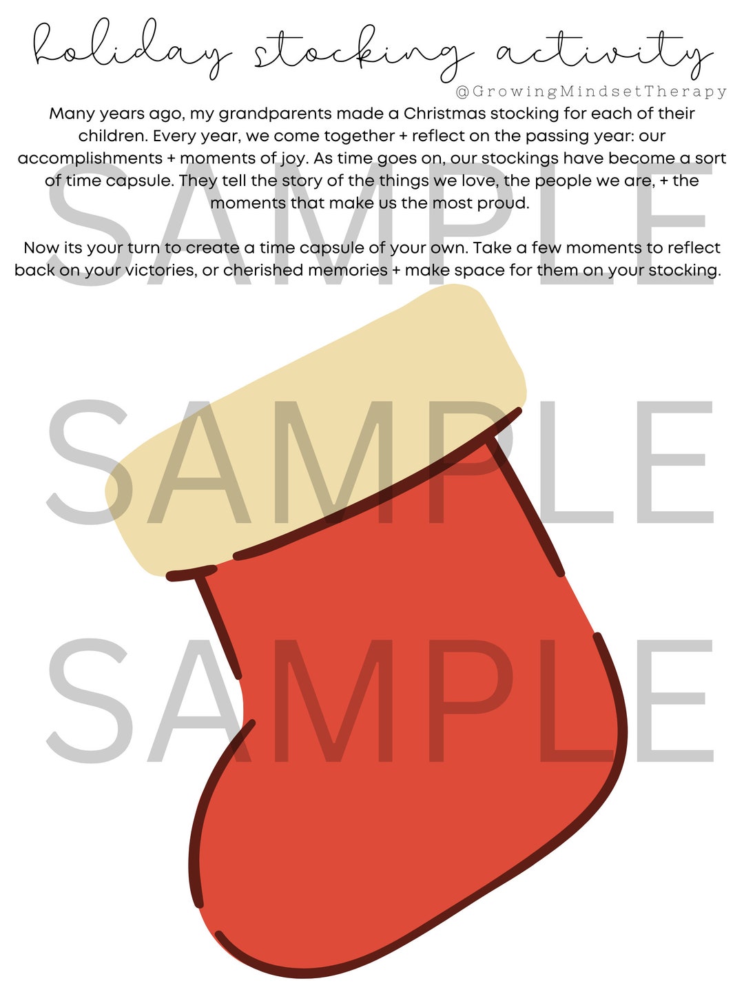 Christmas Holiday Therapy Activity - Etsy