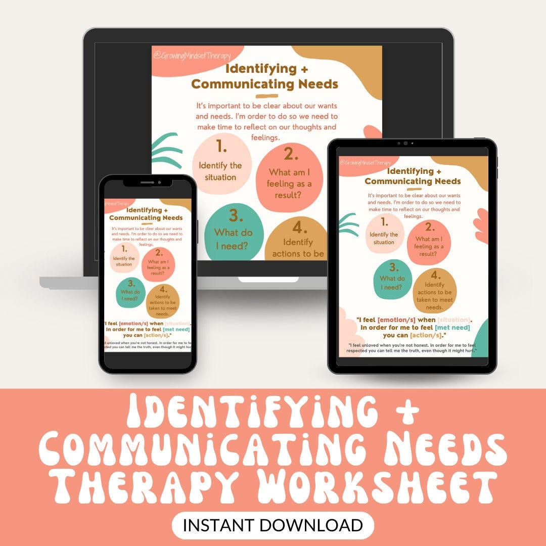 Identifying and Communicating Needs Therapy Worksheet - Etsy