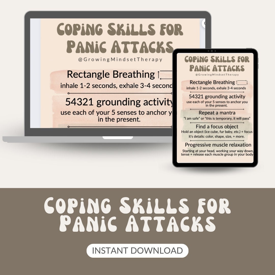 Coping Skills for Panic Attacks Worksheet - Etsy
